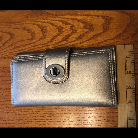 Coach | Bags | Coach Silver Wallet | Poshmark
